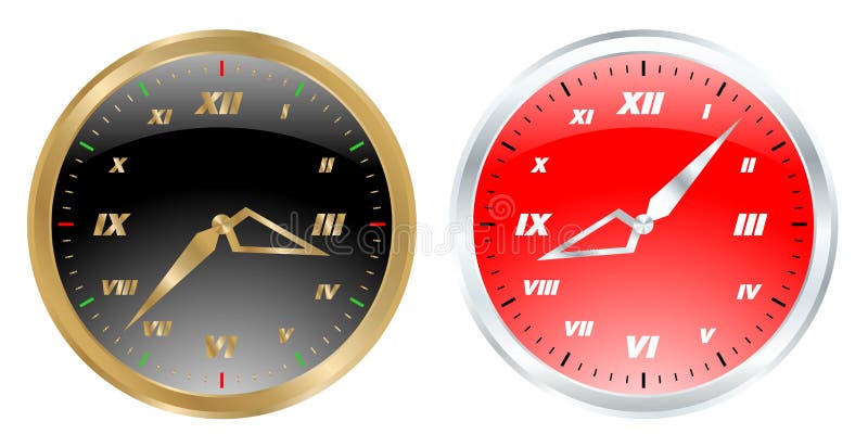 Beautiful clock set stock vector. Illustration of frame - 10534216