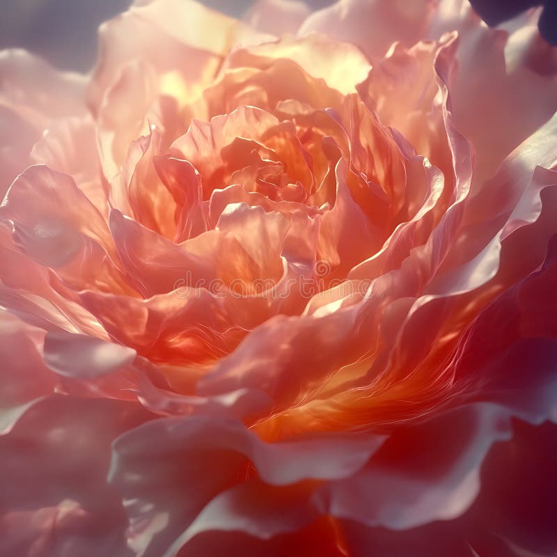 Beautiful Close-up of a Delicate Rose with Soft Colors Stock ...