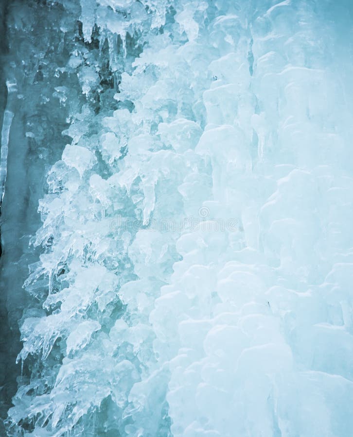A Beautiful Close-up of a Frozen Waterfall in the Winter Stock Photo ...