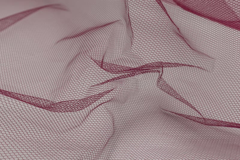Beautiful Close Up of Red Tulle Fabric with Textile Texture Background ...