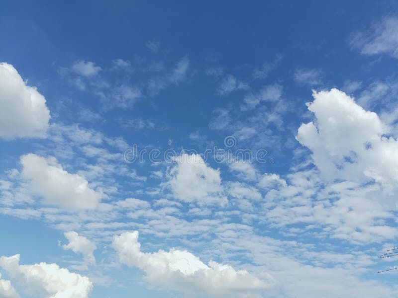Different Cloud, Floating in the Sky Stock Image - Image of high, lump ...