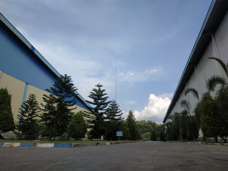 Beautiful Cloud and Blue Sky on the Factory Stock Image - Image of ...