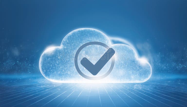 Beautiful Cloud with a Distinct Check Mark Symbol Representing Approval ...