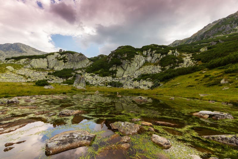 Dramatic Scenery in High Mountains in the Alps, in Summer Stock Image ...