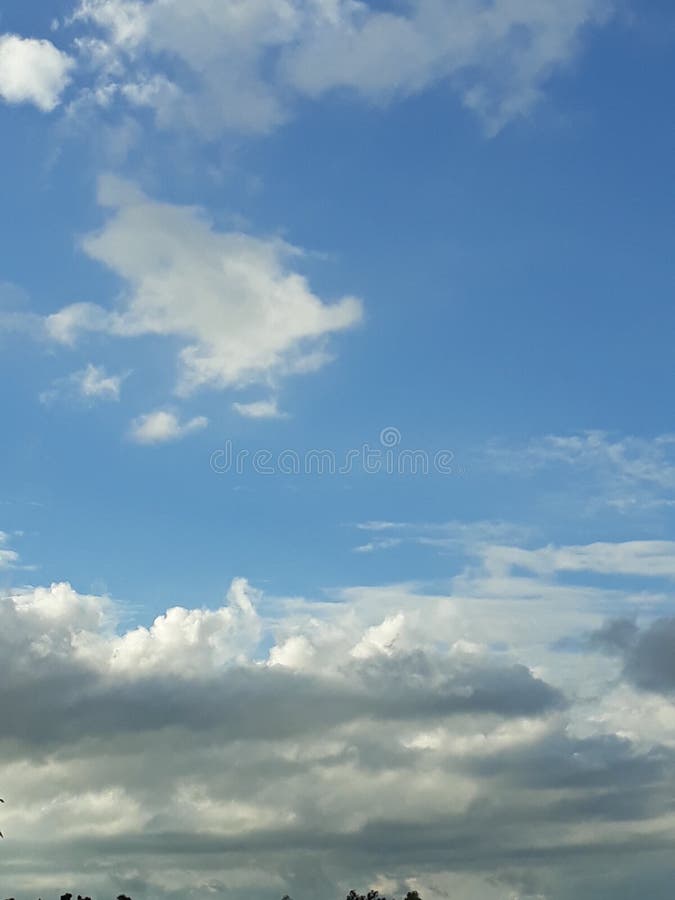 Beautiful Cloud in the Sky Indian Village Stock Image - Image of ...