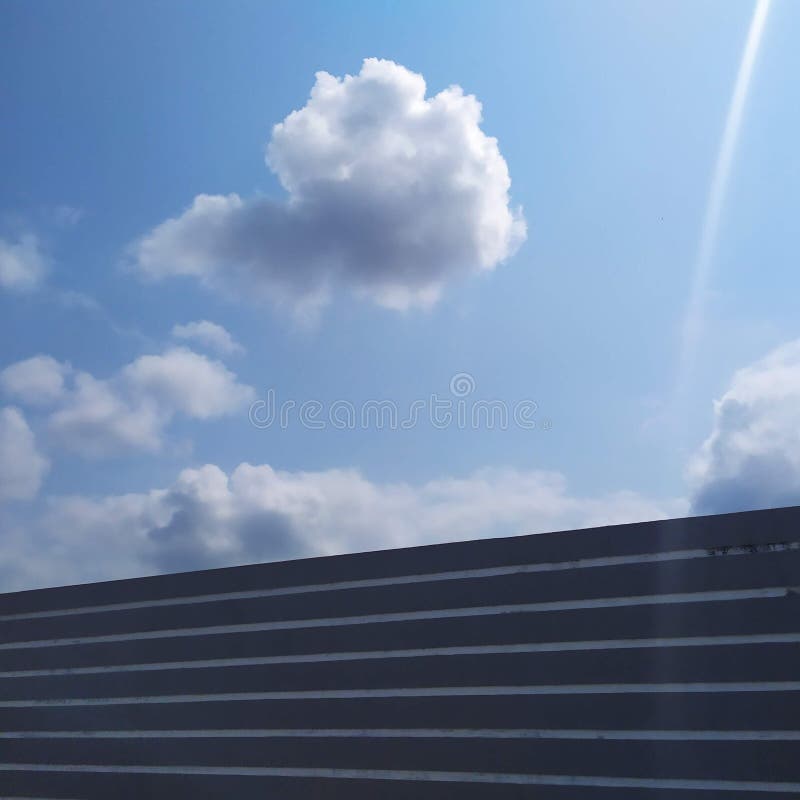Beautiful Cloud and Sky at the Noon Stock Image - Image of noon ...