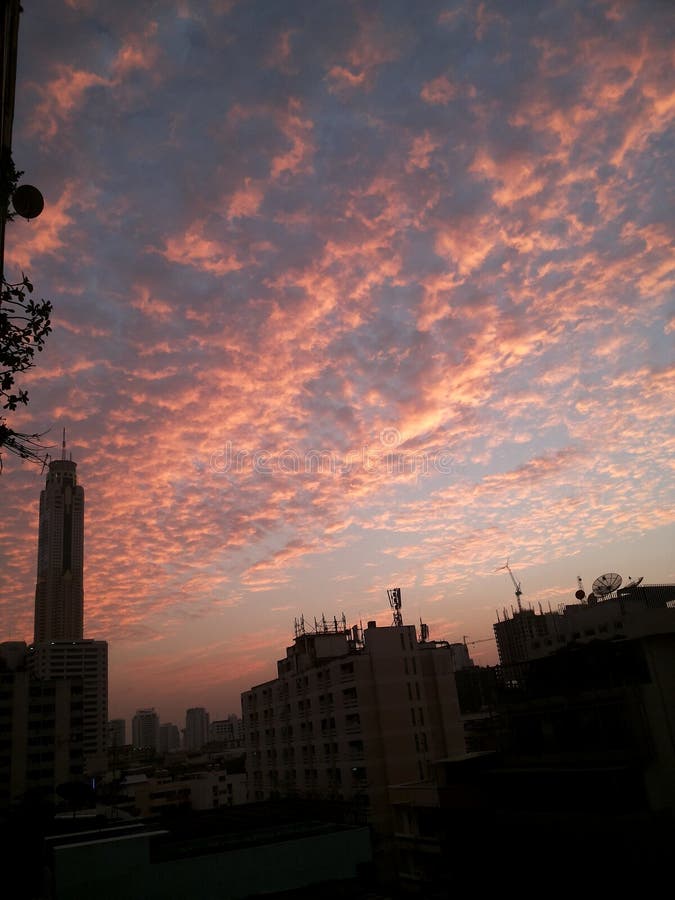 Beautiful Cloud and Sky before Sunset Stock Photo - Image of sunsettime ...