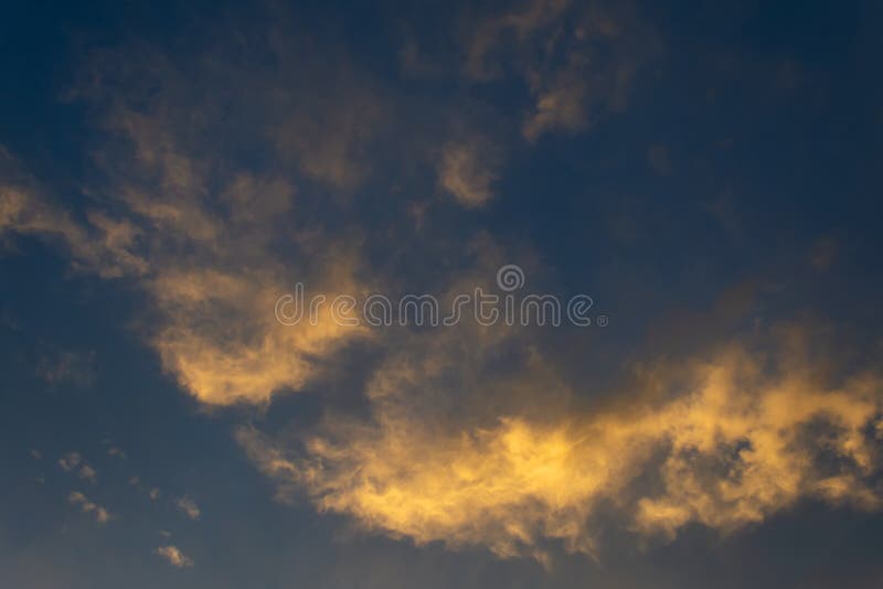 Beautiful Cloud at Sunset. Close-up. Backgrounds. Textures Stock Photo ...
