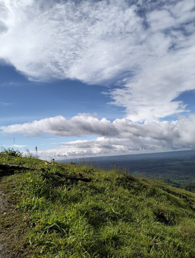 Beautiful Cloud View on the Mountain in Nglanggeran Stock Photo - Image ...