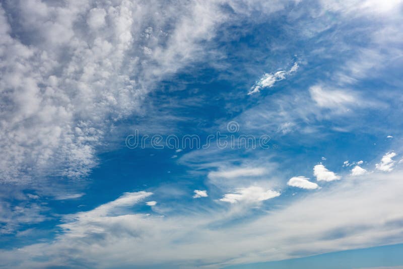 Beautiful Clouds on a Background of Blue Sky Stock Photo - Image of ...