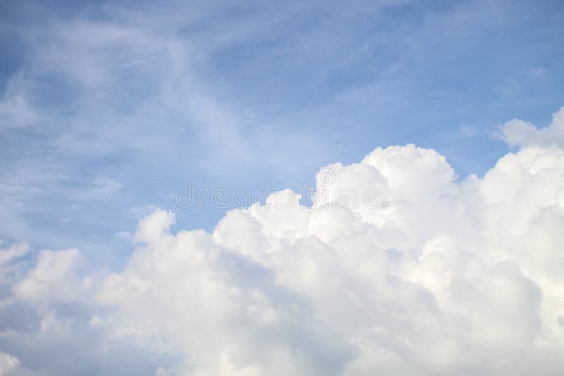 Beautiful Clouds and Blue Sky Stock Photo - Image of reflection, plain ...