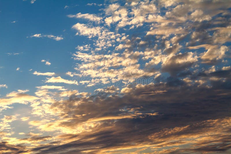 Beautiful Clouds on Blue Sky during Sunset Stock Image - Image of ...