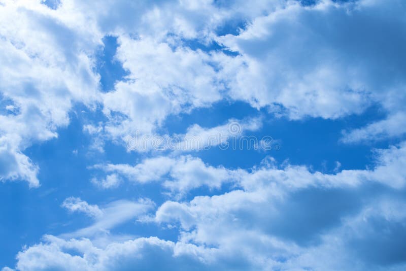 Beautiful Clouds on a Deep Blue Sky Stock Photo - Image of deep ...