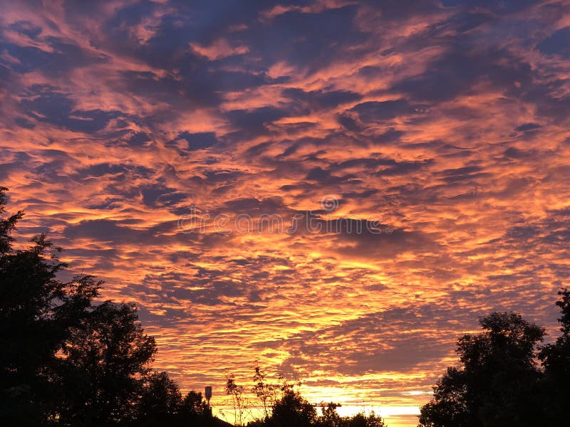 Beautiful Clouds with Dramatic Look at Sunset Stock Photo - Image of ...