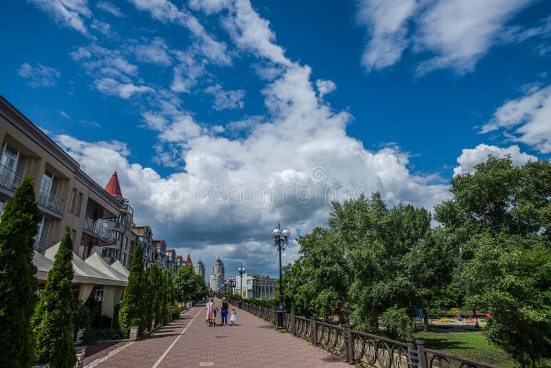 Beautiful Clouds on the Long Promenade Editorial Stock Photo - Image of ...