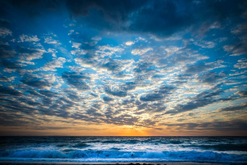 Beautiful Clouds Over the Beach Stock Photo - Image of clouds ...