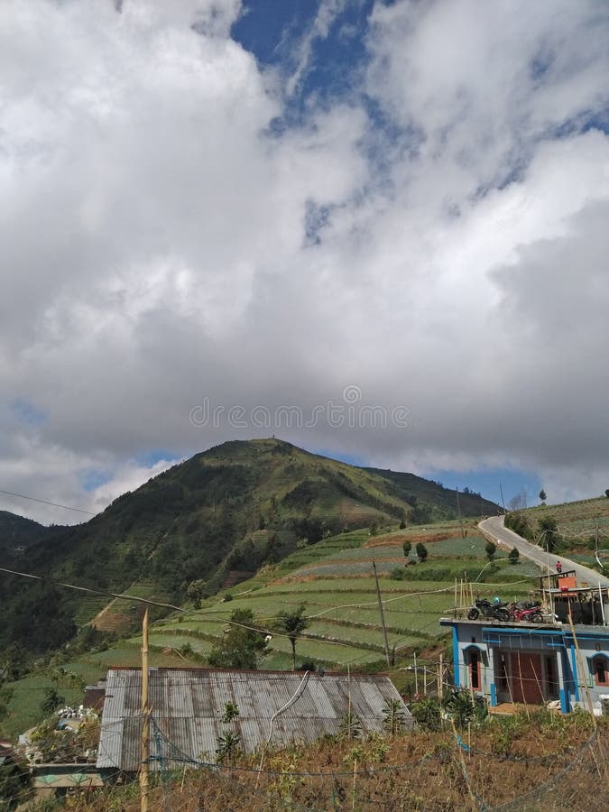 Beautiful Clouds Over Mount Prau Stock Photo - Image of beautiful ...