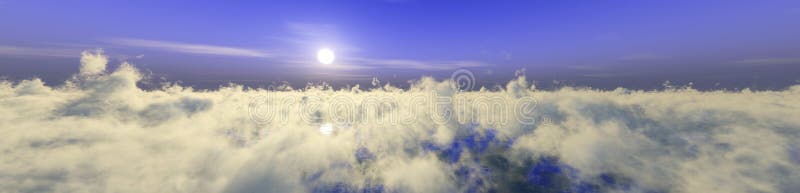 Beautiful Clouds, Panorama of Clouds Stock Illustration - Illustration ...