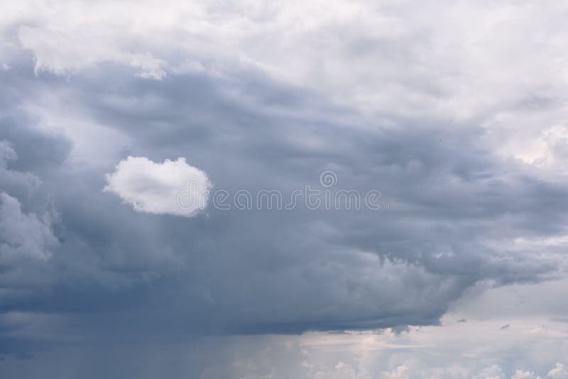 Beautiful Clouds in the Sky. Large Clouds Floating in the Sky and One ...