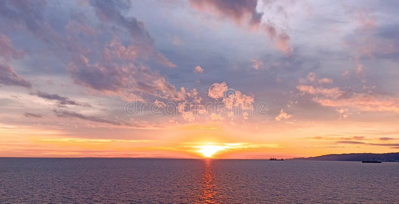 Beautiful Clouds the Sun is Going Down Stock Image - Image of clouds ...