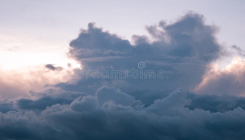 Beautiful Clouds at Sunset, Dark Cumulus Clouds, Stock Photo - Image of ...
