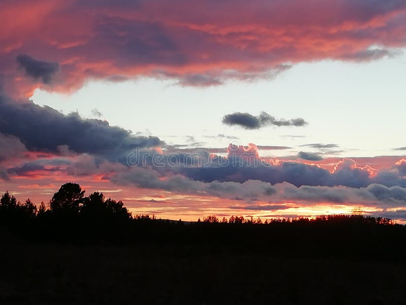 Beautiful Clouds at Sunset, Dark Forest, Tragic Sky and Dark Clouds ...