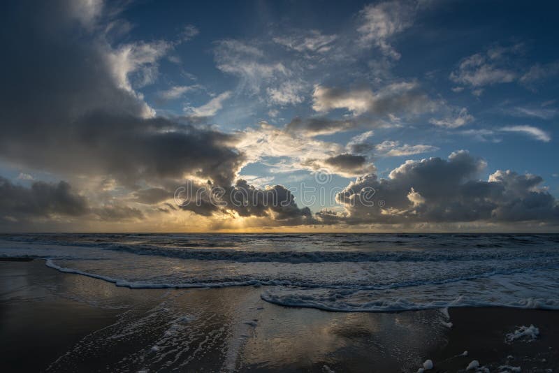 Beautiful Cloudscape Over the Sea at Sunset - Perfect for Background ...