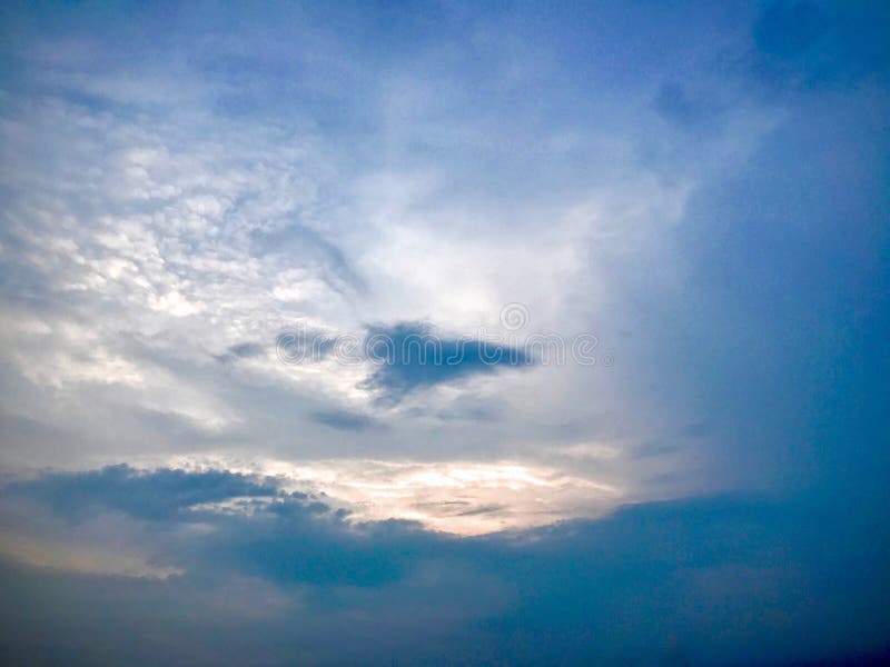 Beautiful Cloudy Blue Sky on a Bright Day Stock Photo - Image of bright ...