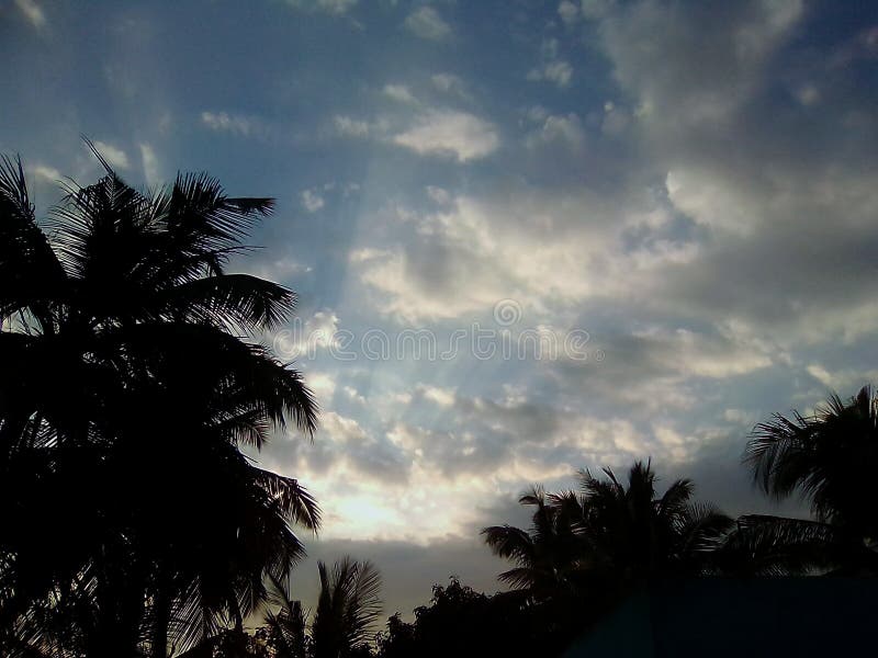 Beautiful Cloudy Evening Sky Image Stock Photo - Image of cloudy ...