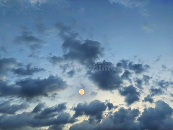 Beautiful cloudy moon stock image. Image of beautiful - 251396115