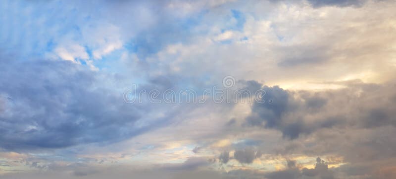 Beautiful Cloudy Sky. Blue Sky with Clouds and Sun Light Stock Image ...
