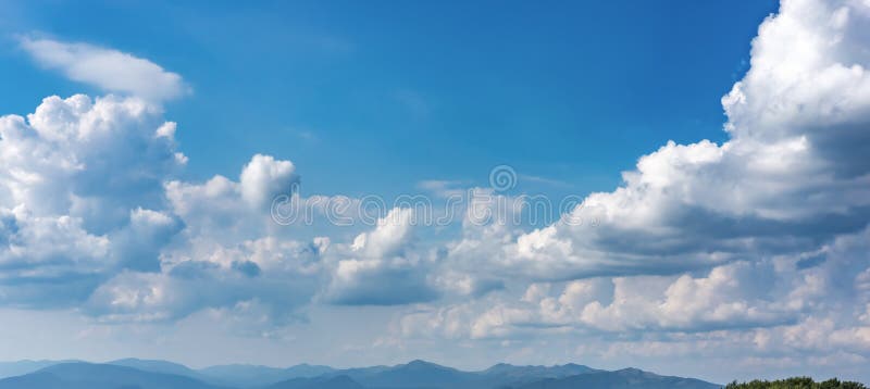 Beautiful Cloudy Sky with Cumulus Clouds. Natural Sky Texture Stock ...