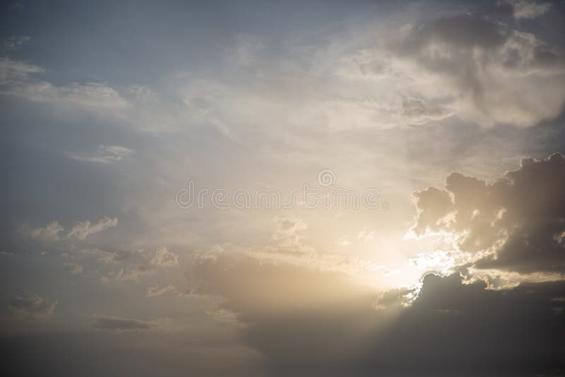 Beautiful Cloudy Sky - Shining Clouds, Behind Which the Sun Has Hidden ...