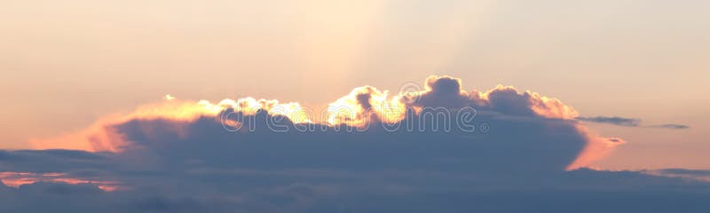 Beautiful Cloudy Sky at Sunset, Banner Design Stock Photo - Image of ...