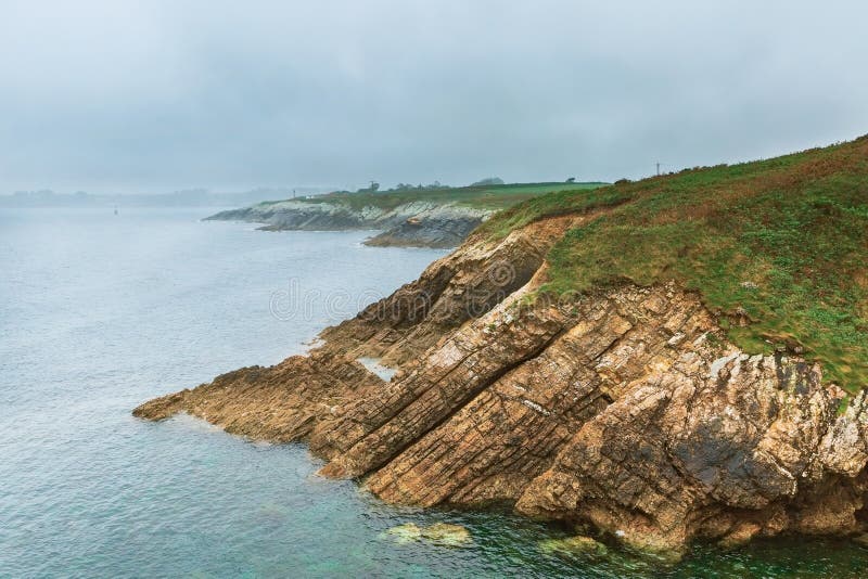 Beautiful Coast of the Bay of Biscay Stock Photo - Image of country ...