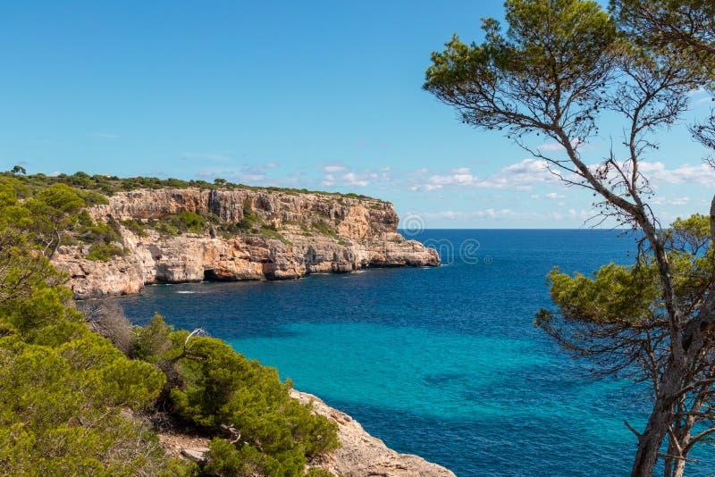 The Beautiful Coast Shore of the Island Mallorca in Spain Stock Image ...