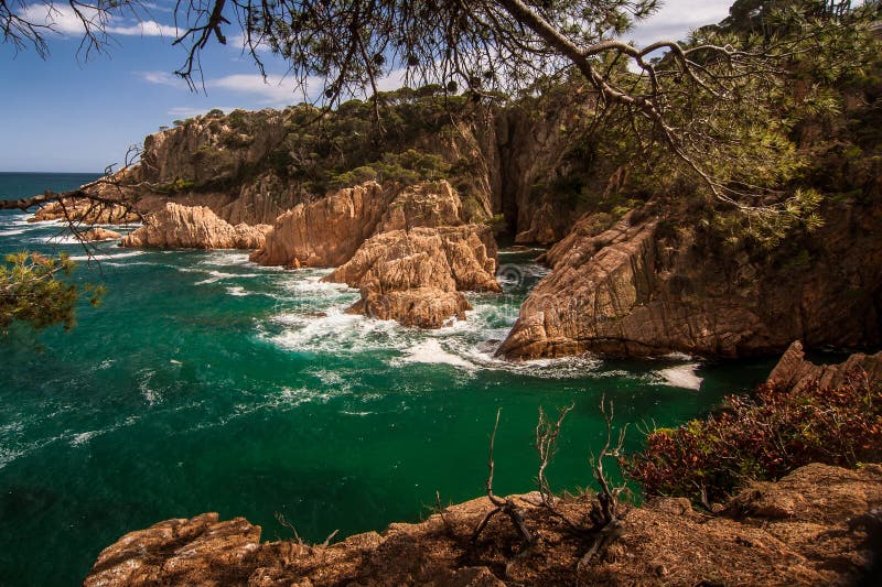 A Beautiful Coastal Landscape of Mediterranean Sea Stock Photo - Image ...