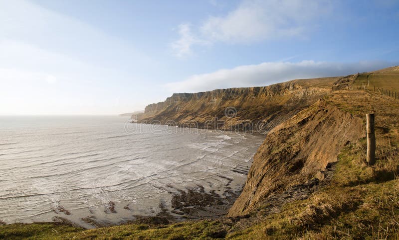 Beautiful Coastal Landscape at Sunrise with Cliffs Stock Photo - Image ...