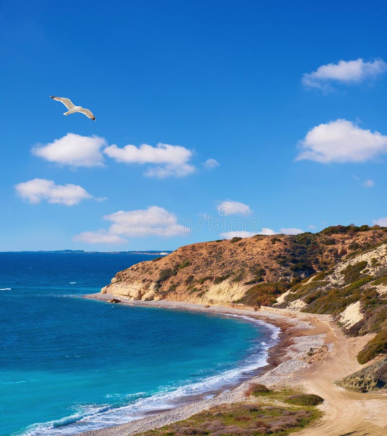 Beautiful Coastal Line of Cyprus Near Paphos Stock Photo - Image of ...