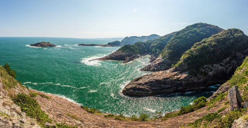 Beautiful Coastline of Hyuga Cape in Miyazaki, Kyushu. Stock Image ...