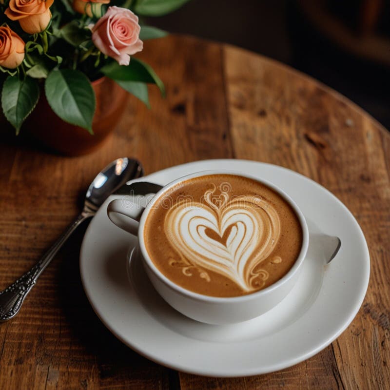 Beautiful Coffee Cup with Half Plate – Artistic and Inviting Table ...