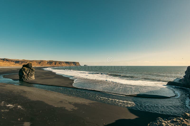 Beautiful and Cold Day in Dyrholaey Peninsula in Iceland Stock Image ...