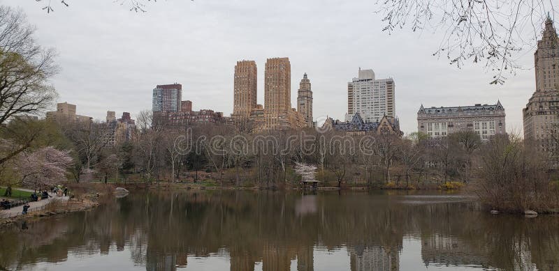 Beautiful Cold Day View of NYC by Central Park Stock Photo - Image of ...