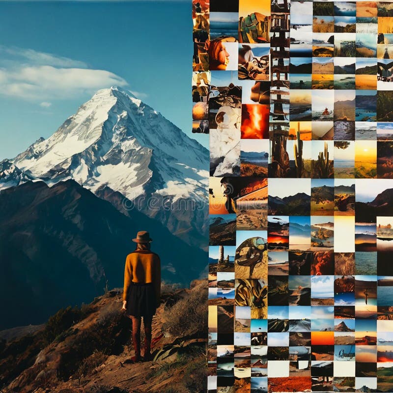 Beautiful Collage Design stock illustration. Illustration of shape ...