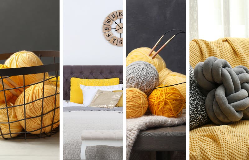 Beautiful Collage with Different Photos Inspired by Colors of the Year ...