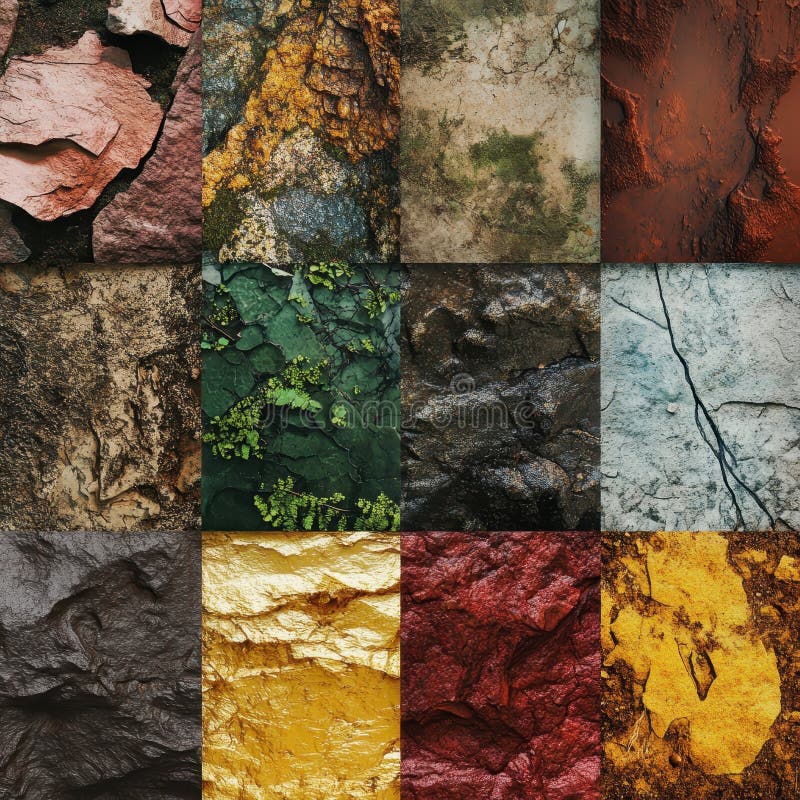 A Beautiful Collage of Diverse Natural Earth Textures with an Abstract ...