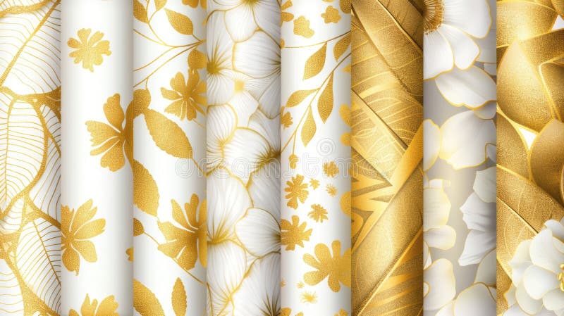 Beautiful Collection of Gold and White Floral Patterns, Perfect for ...