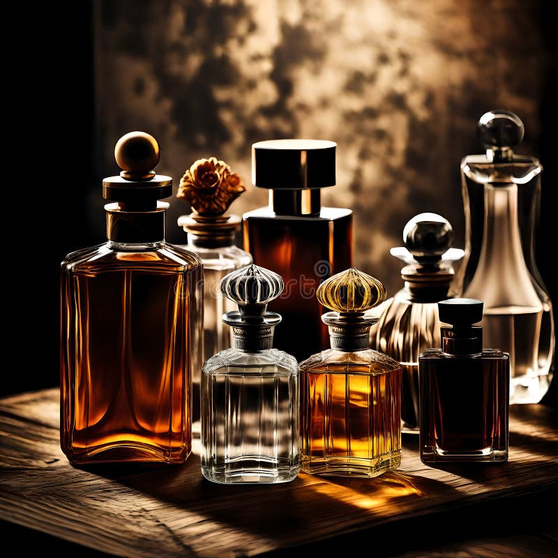 Beautiful Collection of Perfume Bottles - Ai Generated Image Stock ...