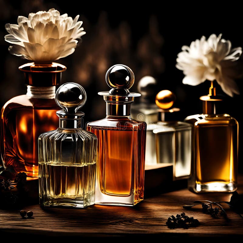 Beautiful Collection of Perfume Bottles - Ai Generated Image Stock ...