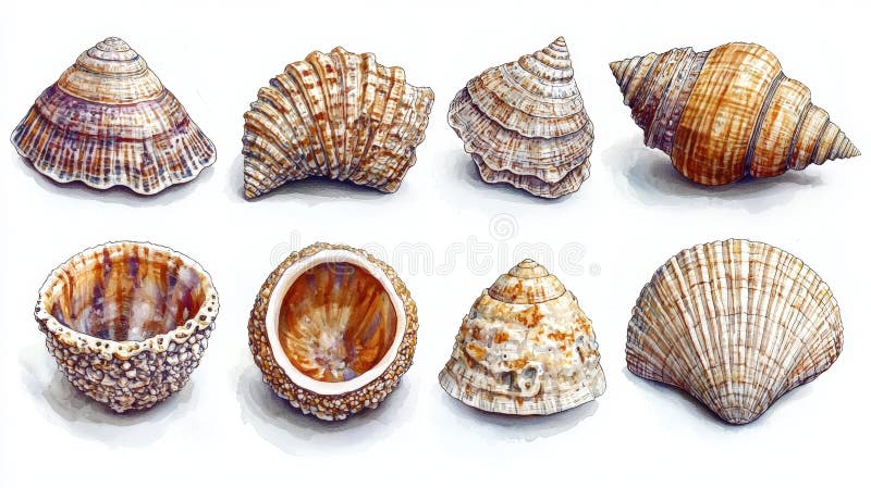 Beautiful Collection of Shells Displaying Diverse Shapes and Patterns ...